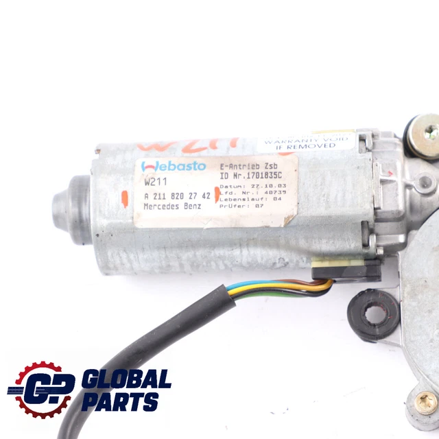 MERCEDES W211 W221 Panoramic Sunroof Rear Roller Blind Motor Unit ...