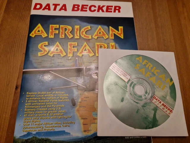 AFRICAN SAFARI DATA Becker PC Microsoft Flight Simulator 95’ 98’ Add On ...