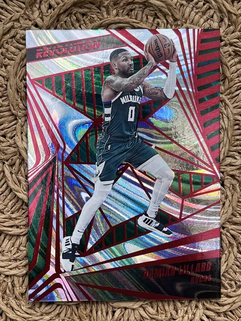 2023-24 PANINI REVOLUTION Damian Lillard Red Swirl #’d/199 - Milwaukee ...