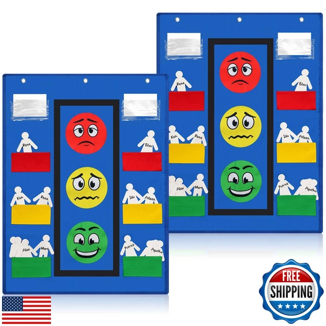 PANELEE CLASSROOM BEHAVIOR Chart Stoplight Behavior Pocket Chart for ...