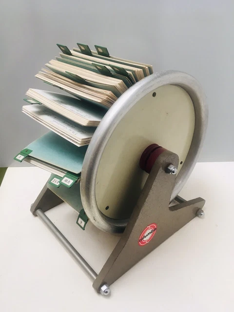 RÉPERTOIRE ROTATIF COLOMBIA Années 60 Design Industriel Métal Bakélite ...