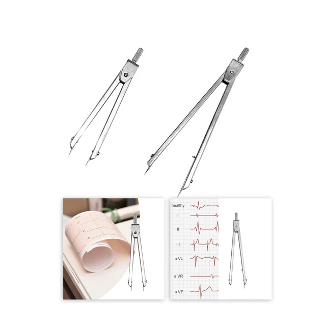 ECG ECG CALIPER Ecg Calipers for Nursing, Drafting Divider Tool ...