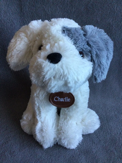 TESCO 9” CHARLIE Old English Sheepdog White & Grey Puppy Soft Toy £19. ...