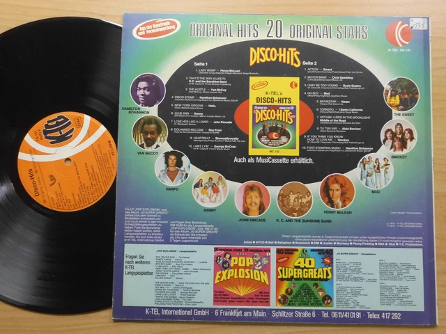 K-TEL'S DISCO-HITS LP: KENNY SWEET HARPO SMOKEY VAN McCOY PENNY McLEAN ...