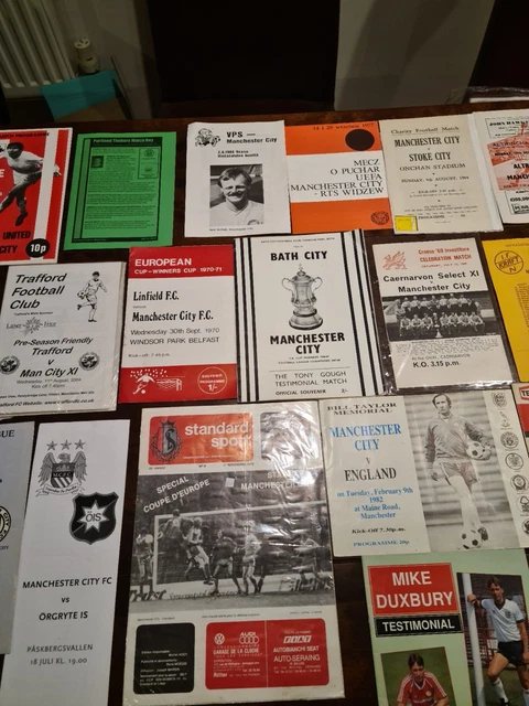 MANCHESTER CITY FOOTBALL Programme Collection 1960s-2000s Joblot Of 30 ...