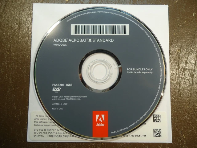 ADOBE ACROBAT X standard windows $49.50 - PicClick