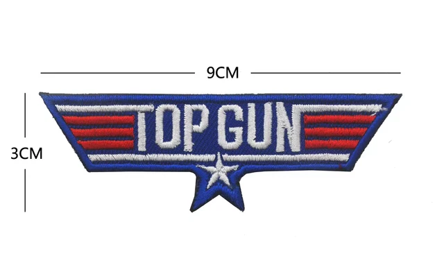 &TOP GUN& OFFICIAL VELCRO® 9x3cm Patch US Navy Fighter Jet Military ...