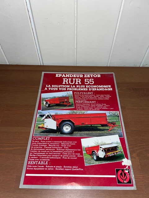 BROCHURE PROSPEKT PROSPECTUS EPANDEUR ZETOR RUR 55 tracteur-ursus-universal-avto EUR 7,99 ...