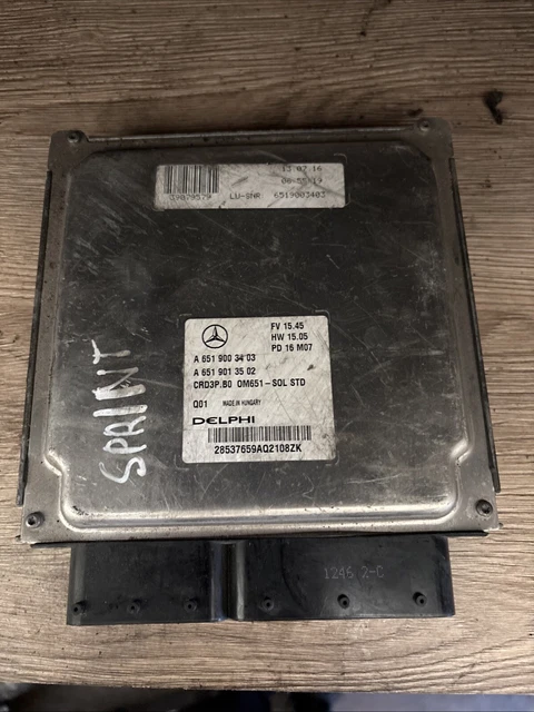 MERCEDES-BENZ SPRINTER W906 Engine Control Unit/Module Ecu A6519003403 ...