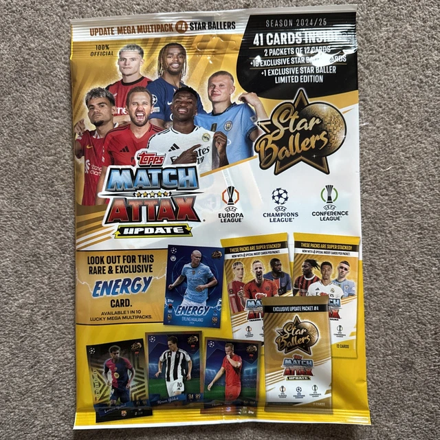 TOPPS MATCH ATTAX 2024/25 Trading Cards Mega Multipack Update #4 Star Ballers £8.99 - PicClick UK