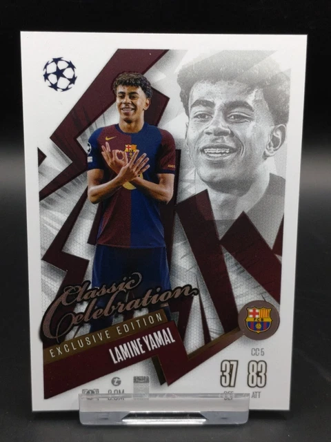 TOPPS MATCH ATTAX 2024-25 Lamine Yamal Classic Celebration Exclusive ...