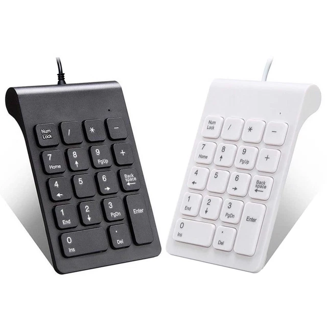 WIRED NUMBER PAD Numeric Keypad Digital Keyboard For Laptop PC Notebook ...