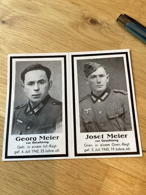 STERBEBILD BRÜDER INF. Regt. Grenadier Regt. 1942/43 gefallen EUR 1,00 ...