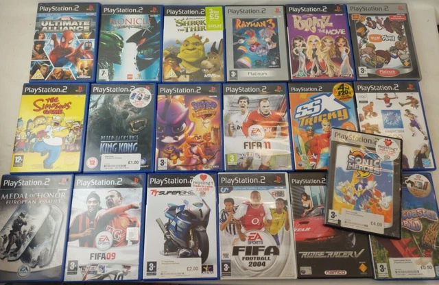 PLAYSTATION 2 VIDEO Game Bundle Job Lot PS2 Games X 19 Simpsons Shrek ...