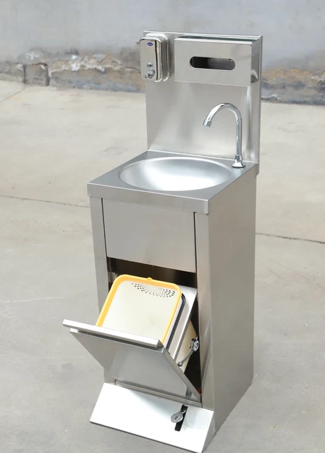 COMMERCIAL STAINLESS STEEL Wash Basin Factory Workshop Pedal Sink ...