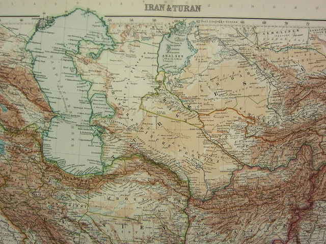 1907 EN DATE Du Carte ~ Iran & Turquie Perse Afghanistan Kirman ...