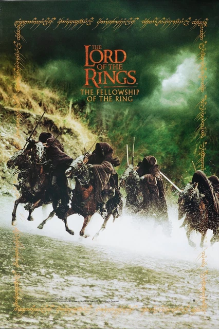 THE FELLOWSHIP OF The Ring Poster RARE Ian Mckellen Elija Wood 24x36 ...