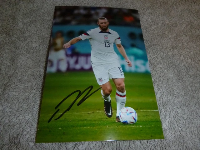 6 X 4 signed photo Tim Ream of Fulham FC Playing in his USA kit Season ...