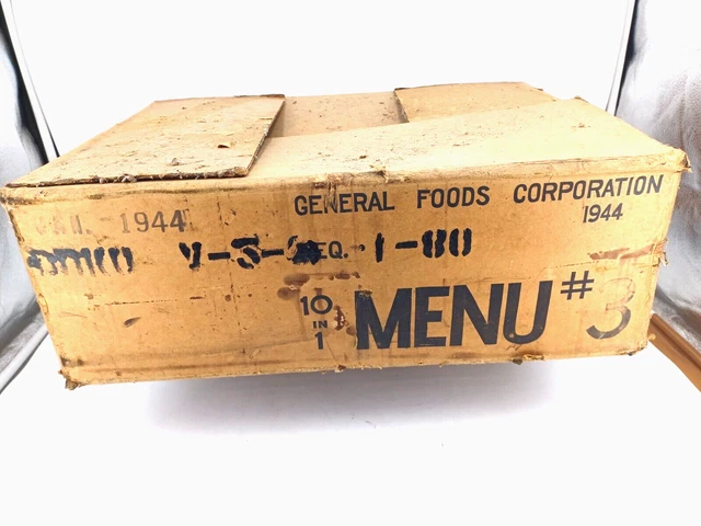 CARTON RATION U5 1944 WW2 MENU N°3. Beau Marquage EUR 59,00 - PicClick FR