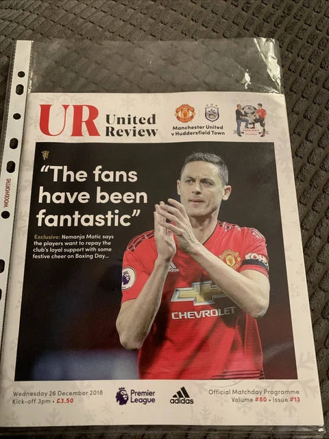 MAN UTD PROGRAMME Vs Huddersfield Season 2018/19 £3.31 - PicClick UK