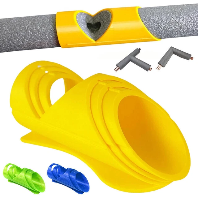 FOAM PIPE INSULATION Cutting Guide for 15&22&28mm Pipe Lagging Plumbing ...