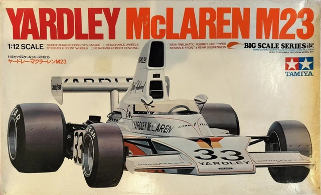 KIT MODÈLE DE voiture de course Tamiya 1:12 Yardley McLaren M23 F1 BS1217 12017 SACS SCELLÉS EUR ...