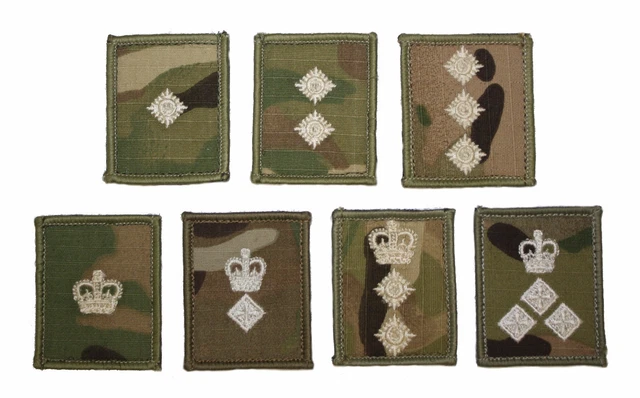 BRITISH ARMY & Marines MTP Multicam Rank Patch Badge UBACS ID panel ...