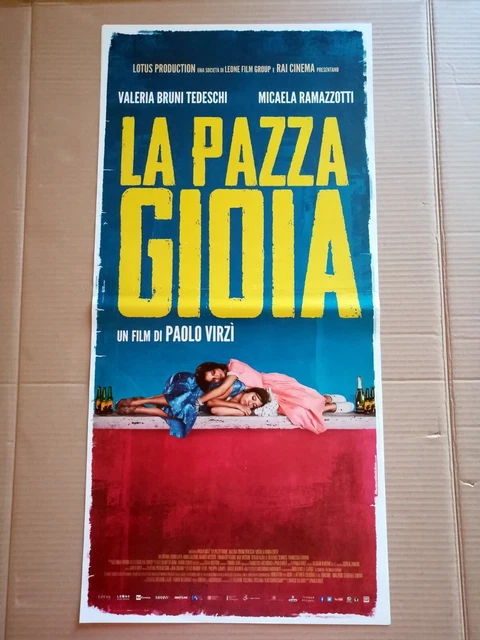 LA PAZZA GIOIA - Locandina Cinema ORIGINALE Film 2016 cm 33x68 circa ...