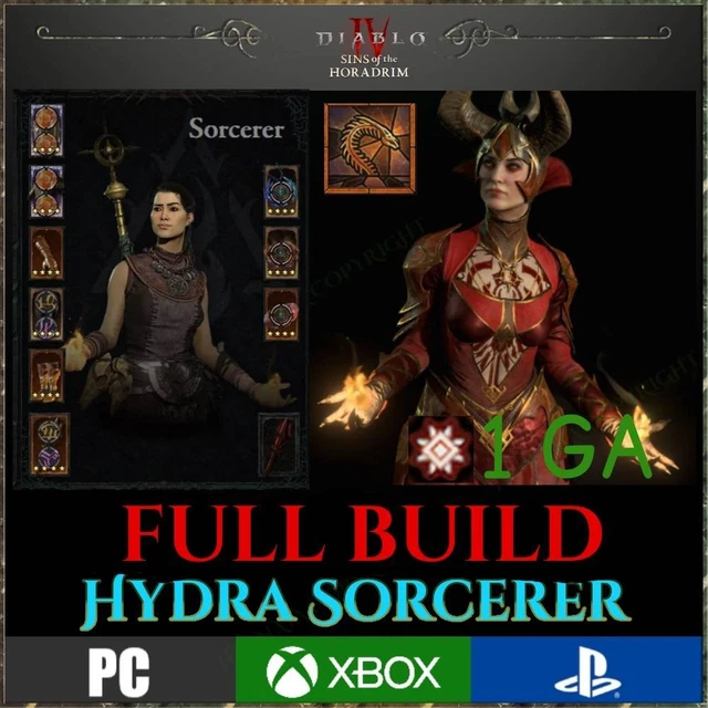 💥DIABLO 4💥HYDRA SORCERESS💥 ENDGAME BUILD 💥SEASON 9 SINS OF HORADRIM £11 ...