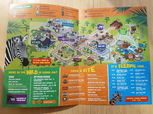 CHESSINGTON WORLD OF Adventures Animal Adventures 2020 Park Map, Theme ...