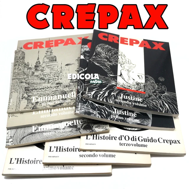 LOTTO FUMETTI PER Adulti di Guido CREPAX Emmanuelle Justine L'Historie ...
