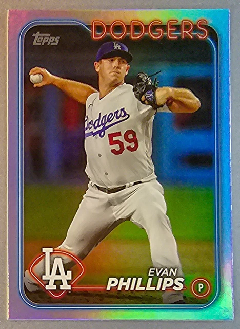EVAN PHILLIPS 2024 Topps Series 2 pellicola arcobaleno #569 Los Angeles ...
