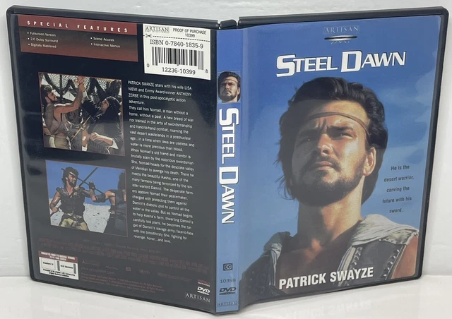 STEEL DAWN (DVD, 1987, Patrick Swayze, Christopher Neame, Lisa Neimi ...