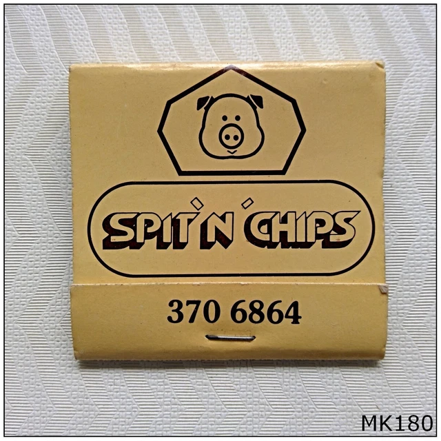 SPIT 'N' CHIPS 1 Ardmillan Rd Moonee Ponds Rex Ivison Matchbook (MK180 ...