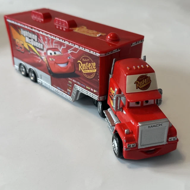 LIGHTNING MCQUEEN #95 Mack Truck Hauler Disney Cars 1:55 Car SEE ...