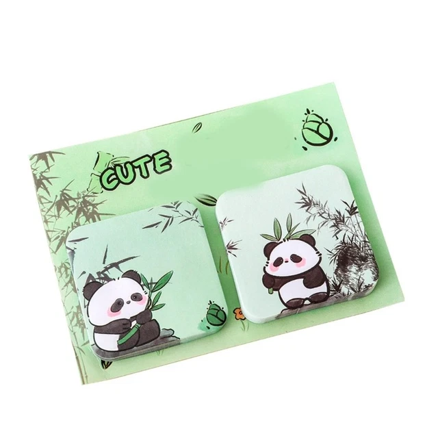 CARTOON PANDA STICKY Notes 60Sheets Adheive Notes Pad Pocket Notepads ...