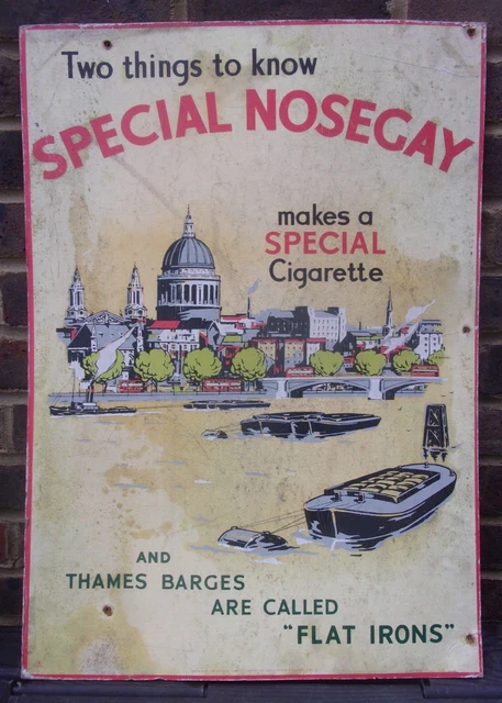 VINTAGE CARDBOARD SPECIAL Nosegay Cigarette Advertising Sign £35.00 ...