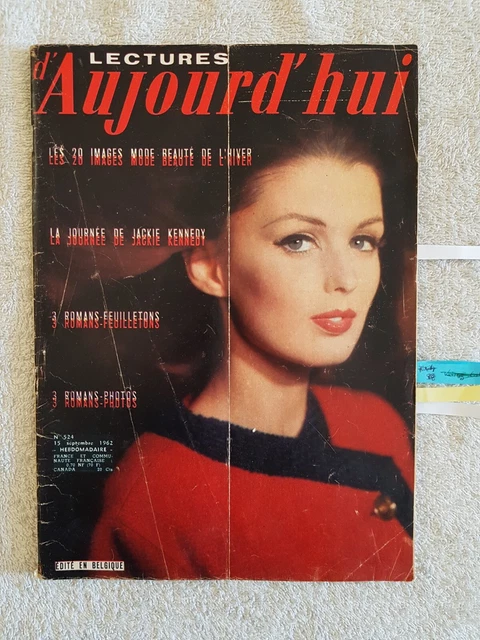 LECTURES D'AUJOURD'HUI N°524 15/9/1962 Jackie Kennedy Roman-Photo ...