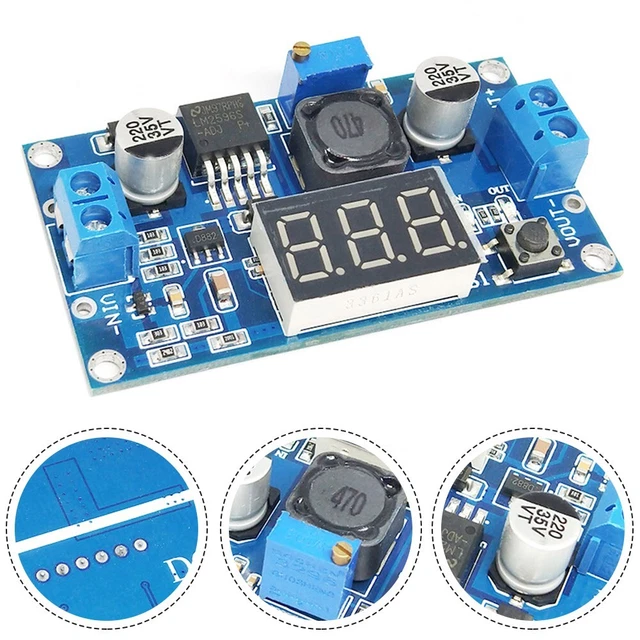 RÉGULATEUR DE TENSION descendant LM2596S avec écran LED pour divers projets EUR 8,22 - PicClick FR