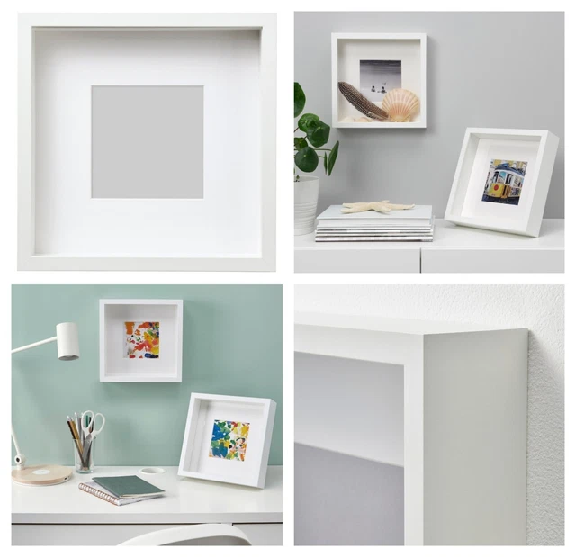 IKEA SANNAHED WHITE Photo Frame Picture Display Box 3D Deep Frame ...
