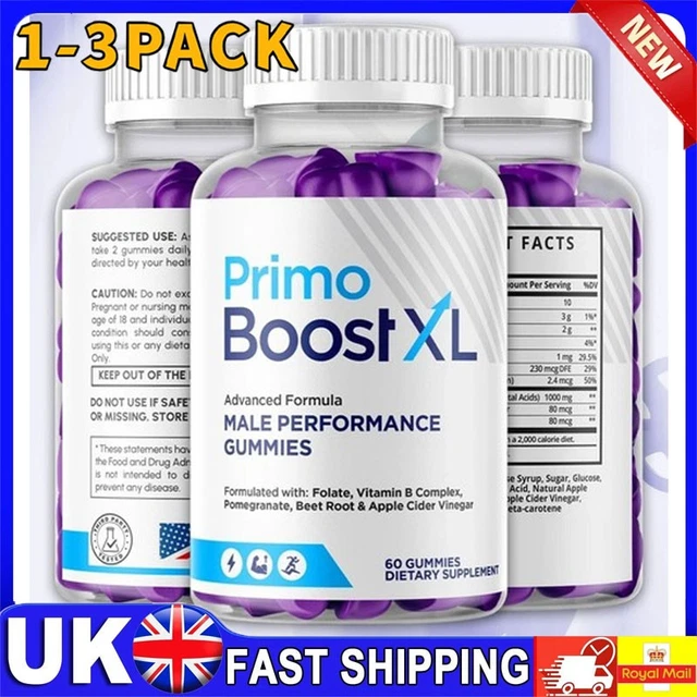 1-3X PRIMO BOOST XL Gummys Advanced Formula PrimoBoost XL Male 60 ...