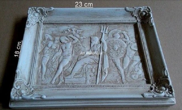 GREEK GODDESS POSEIDON Stucco Gips Relief Flat Relief Sculpture Greek ...