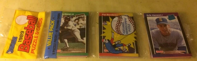 1989 RACK PACK Roberto Alomar Padres Pat Borders Blue Jays Erik Hanson ...