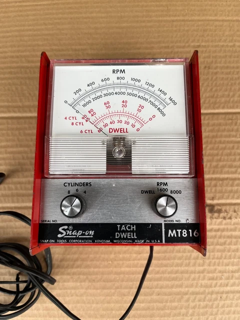VINTAGE SNAP-ON TACH & DWELL TESTER MT-816 Not Working FOR SPARES OR ...