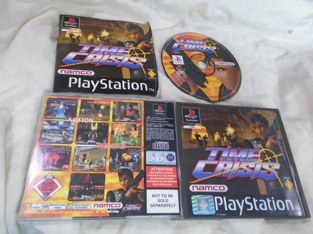 TIME CRISIS PS1 (COMPLETE) Sony PlayStation shooter Namco rare black ...