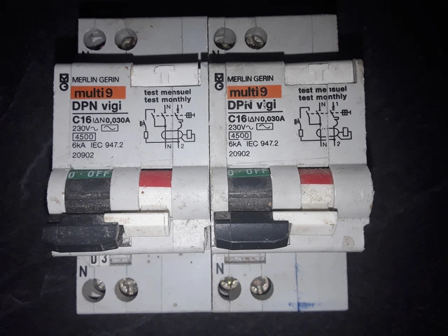 1X MERLIN GÉRIN disjoncteur DPN C16 vigi 16A 30mA Réf : 20902 EUR 8,00 - PicClick FR