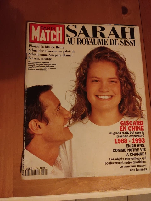 PARIS MATCH N°2304 22/7/1993 Daniel Biasini et Sarah Rampling Jarre ...
