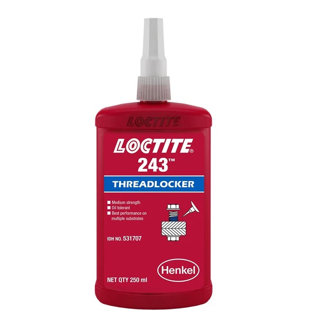 250 ML LOCTITE 243 bottle Medium Loctite Threadlocker glue Henkel Blue ...