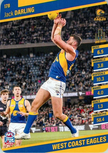 CARTE TEAMCOACH AFL des West Coast Eagles 2024 – Jack Darling EUR 2,90 ...