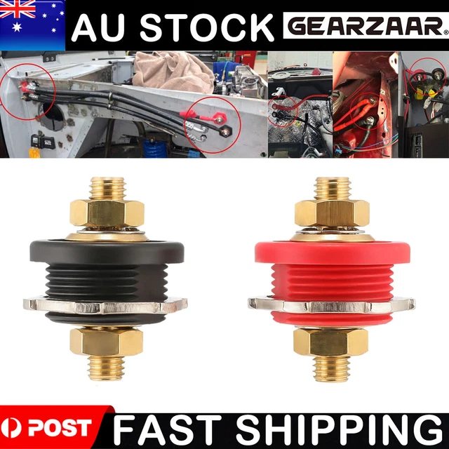 RV/TRUCK-BATTERY 250A TERMINAL Bulkhead Feed-Thru Panel Connector Post ...